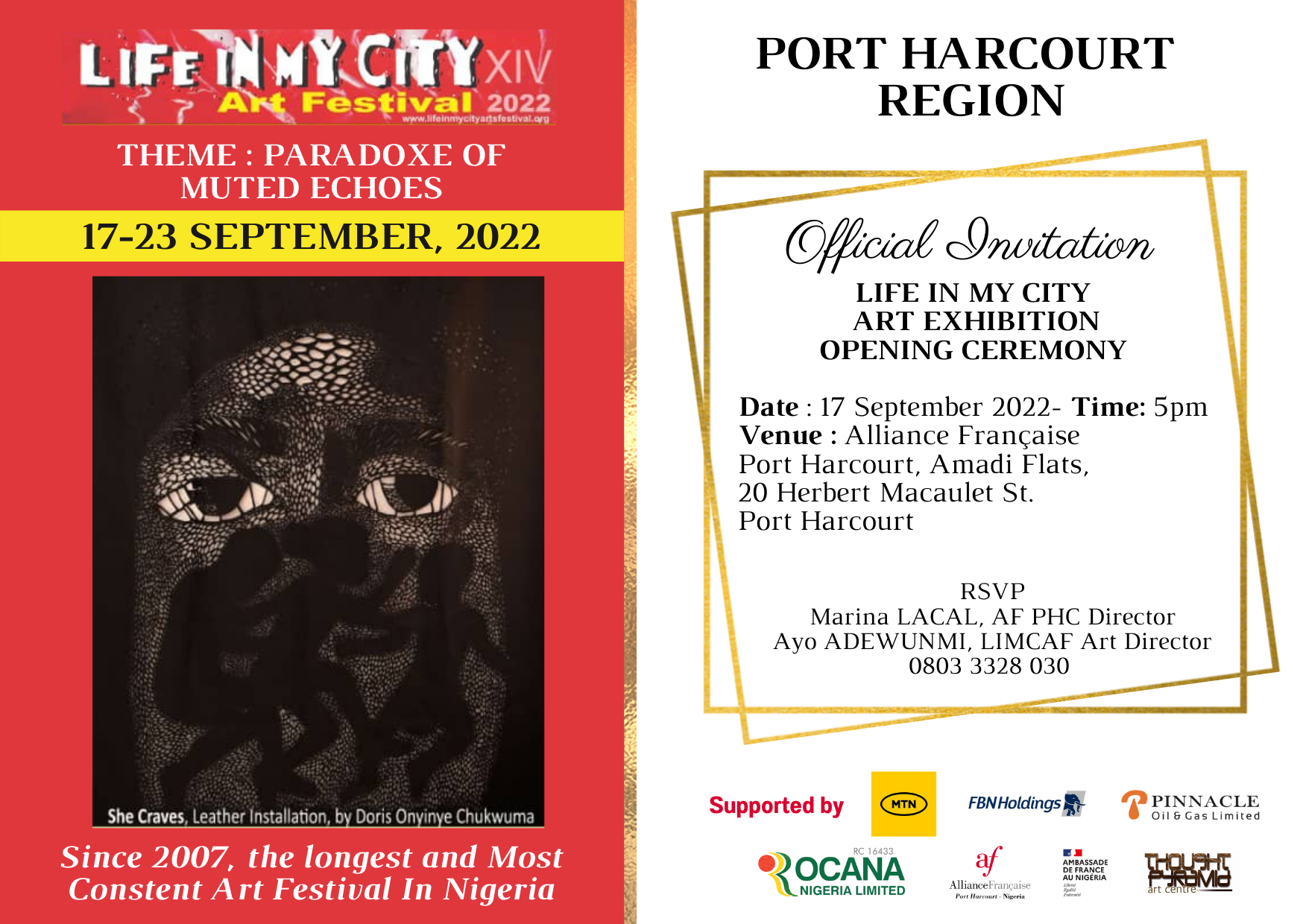 LIMCAF 2022 : Life In My City Art Festival 2022 - Alliance Francaise de Port Harcourt